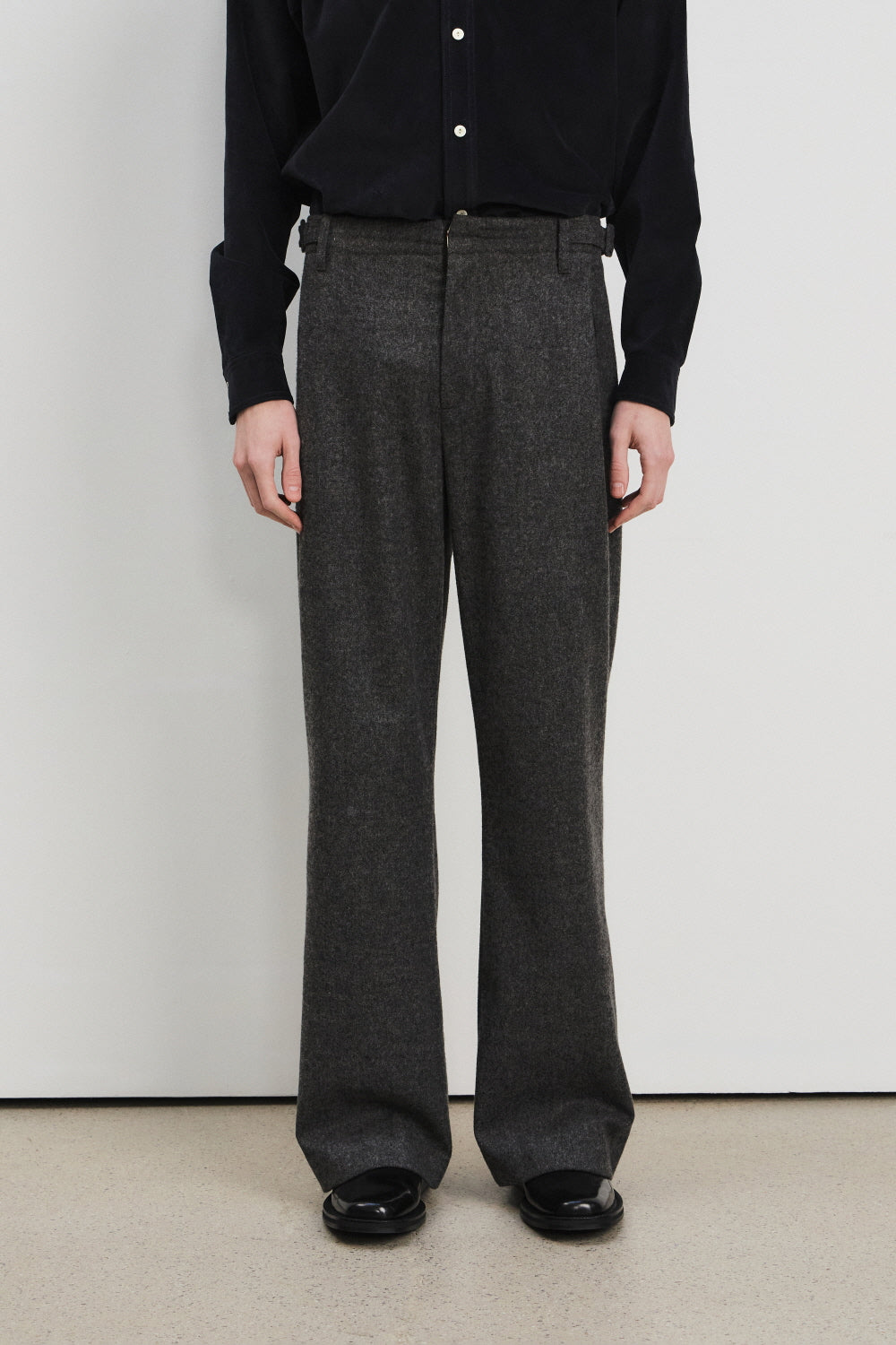 Men's Wool Blend Wide Pants